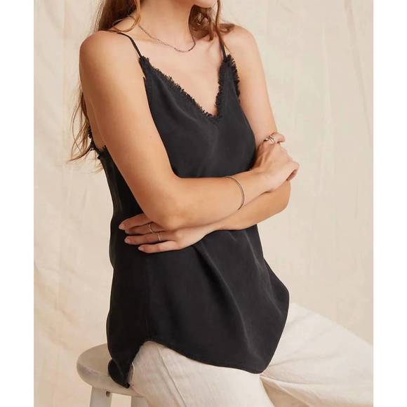 Bella Dahl | Tops | New Bella Dahl Frayed Cami In Vintage Black | Poshmark